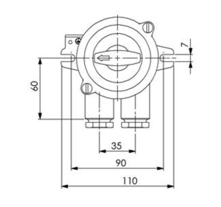 HNA Switch 10A, brass, IP56 – Dream Marine