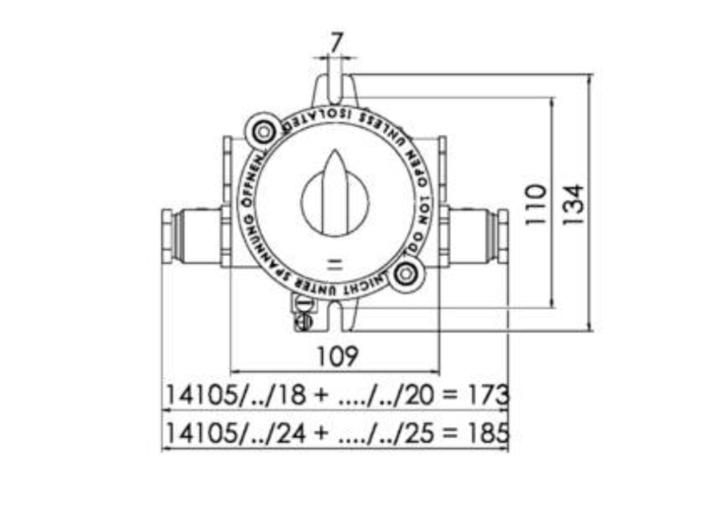 Exp. On-off switch 2-pole 16A, brass, IP66 – Dream Marine