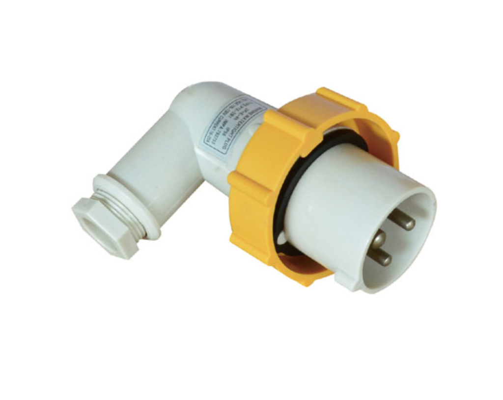 WATERTIGHT PLUG-RIGHT ANGLE, 2+EARTH, AC100-130V, P12-2B1, YELLOW ...