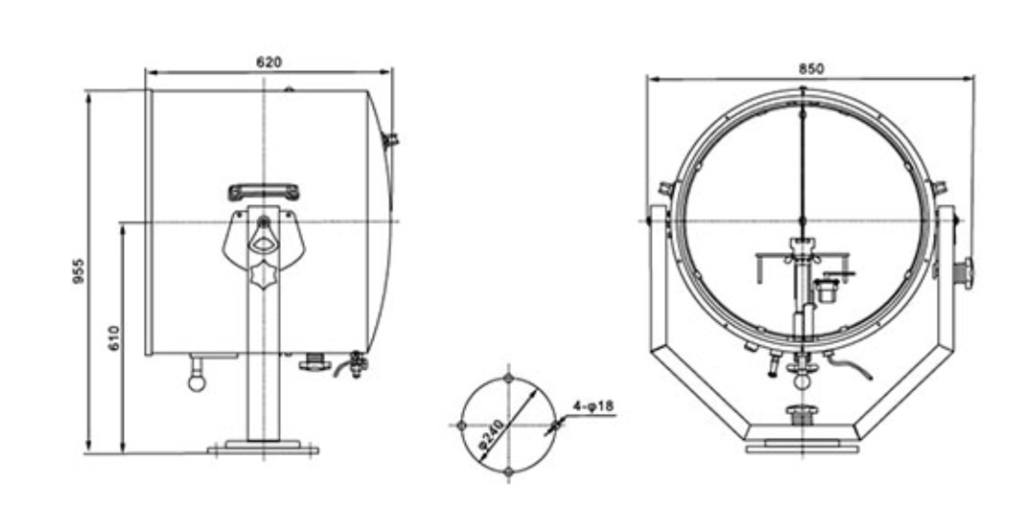 Marine Suez Canal Searchlight Halogen search lamp 3000W TZ5 – Dream Marine