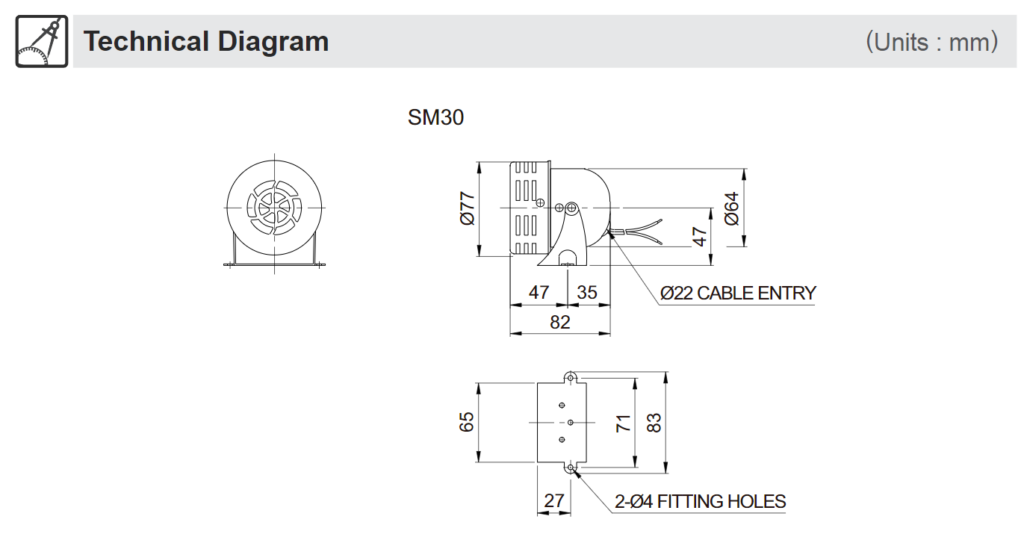 SM30 Motor Siren Max.110dB – Dream Marine